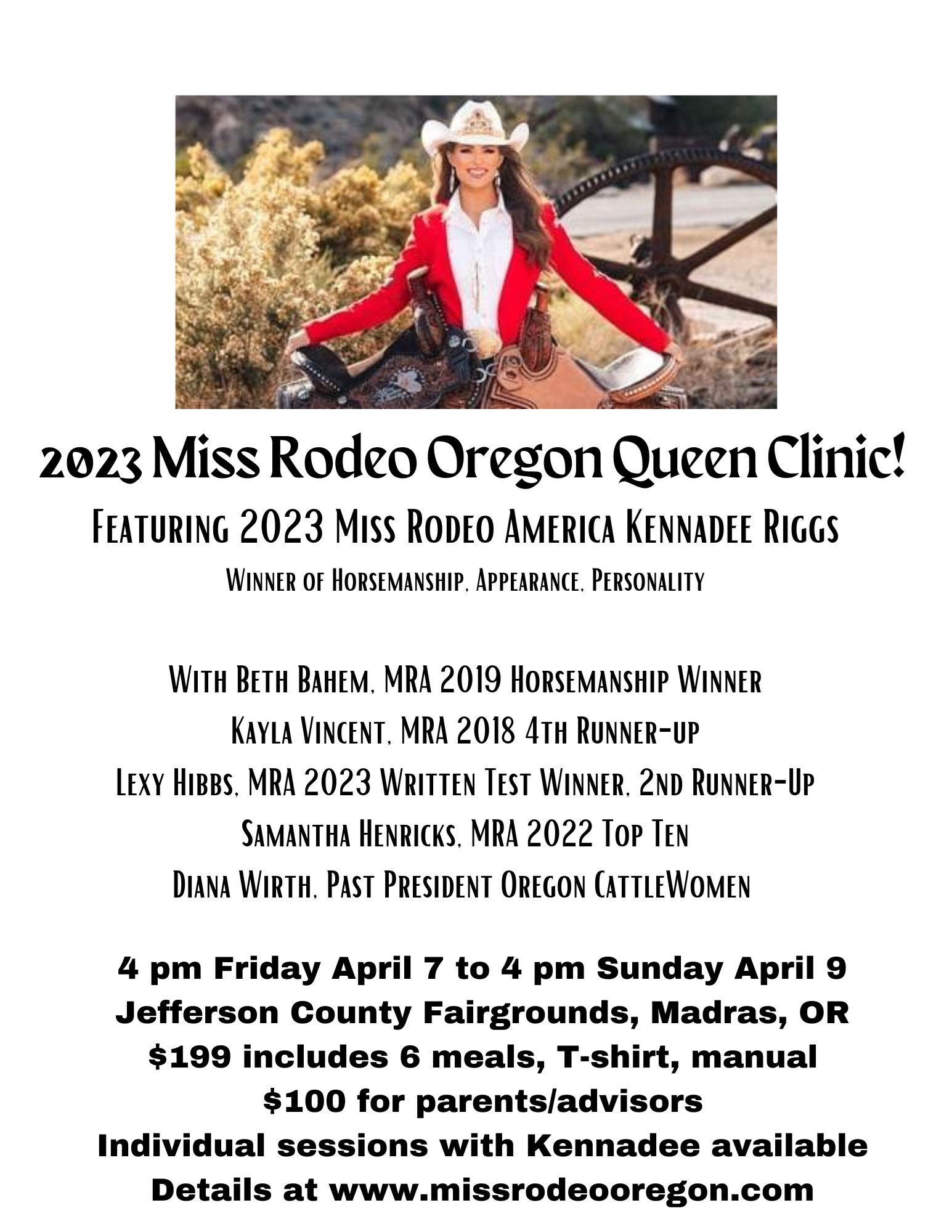 2023 Miss Rodeo Oregon Queen Clinic - Miss Rodeo America